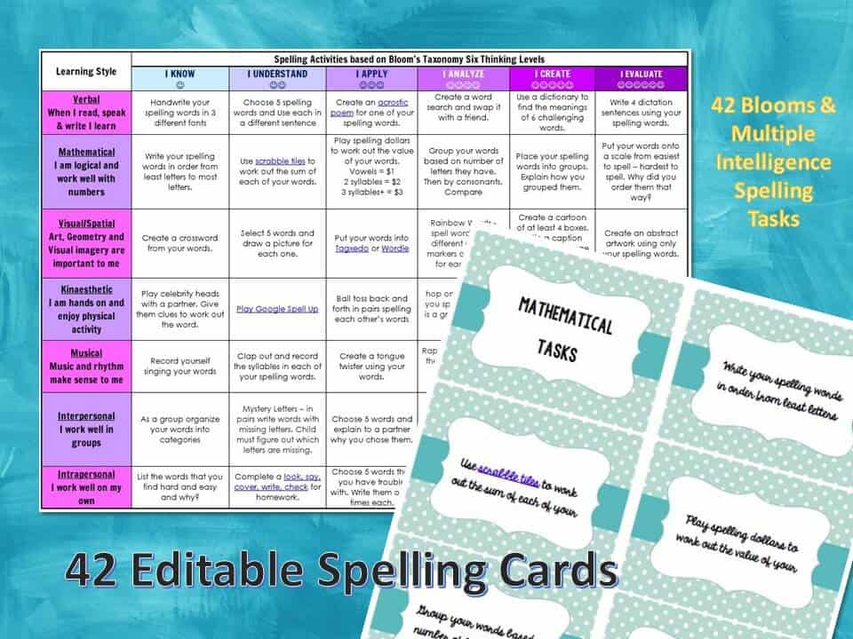 42 Fun Spelling Activities for Grades 3 - 6