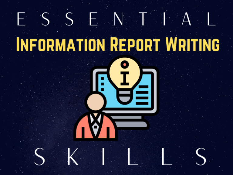 How to write an Excellent Information Report